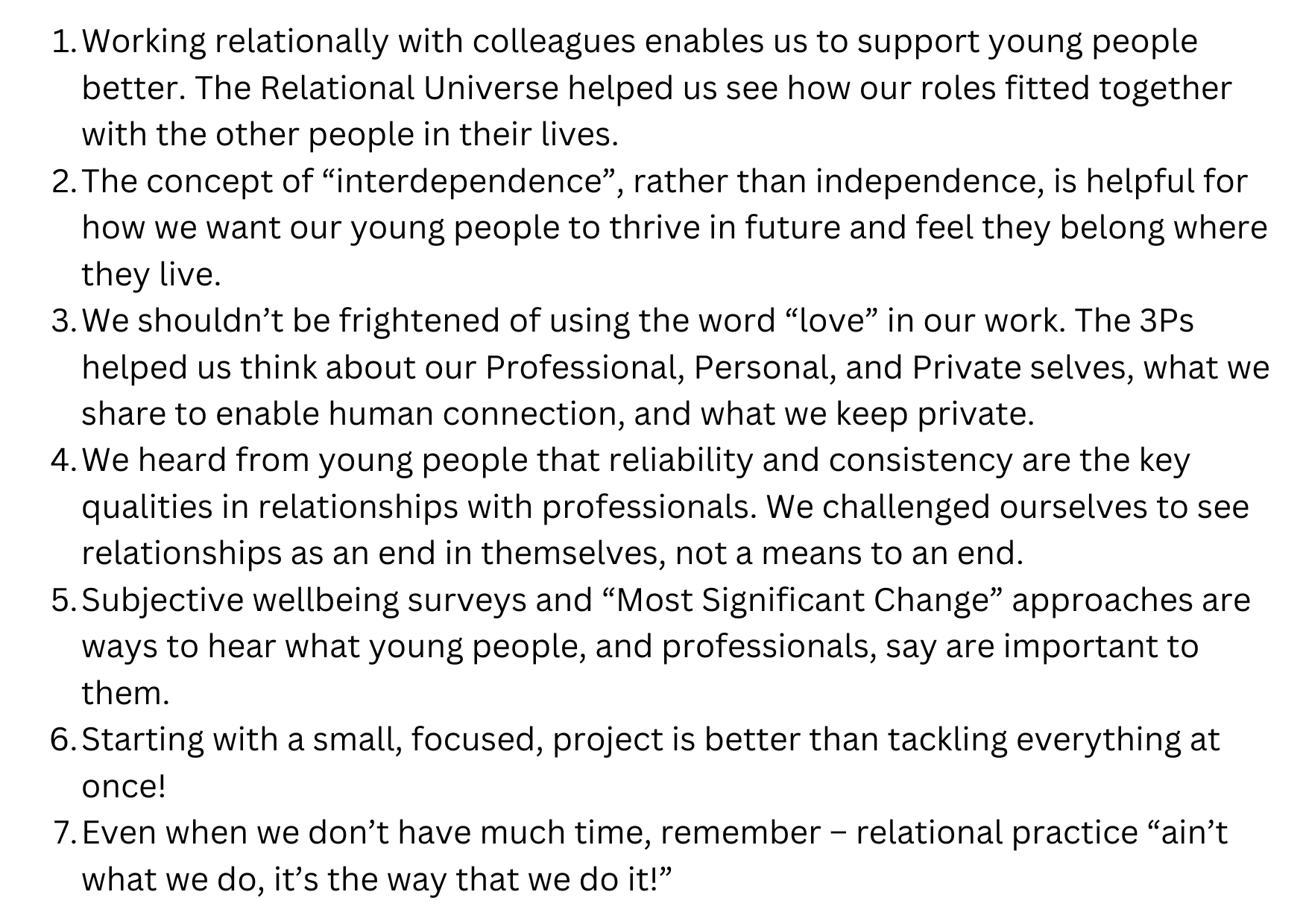 1 – Relational Practice: Peer Learning Programme Background | NLCBF